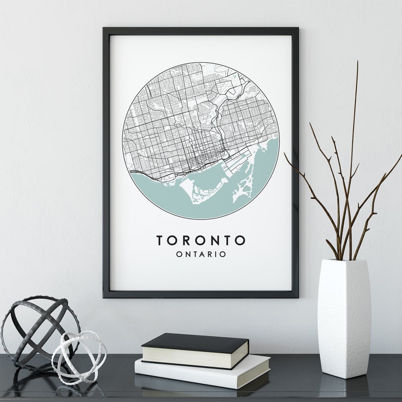 Toronto City Print Street Map Art Toronto Map Poster - Etsy Canada