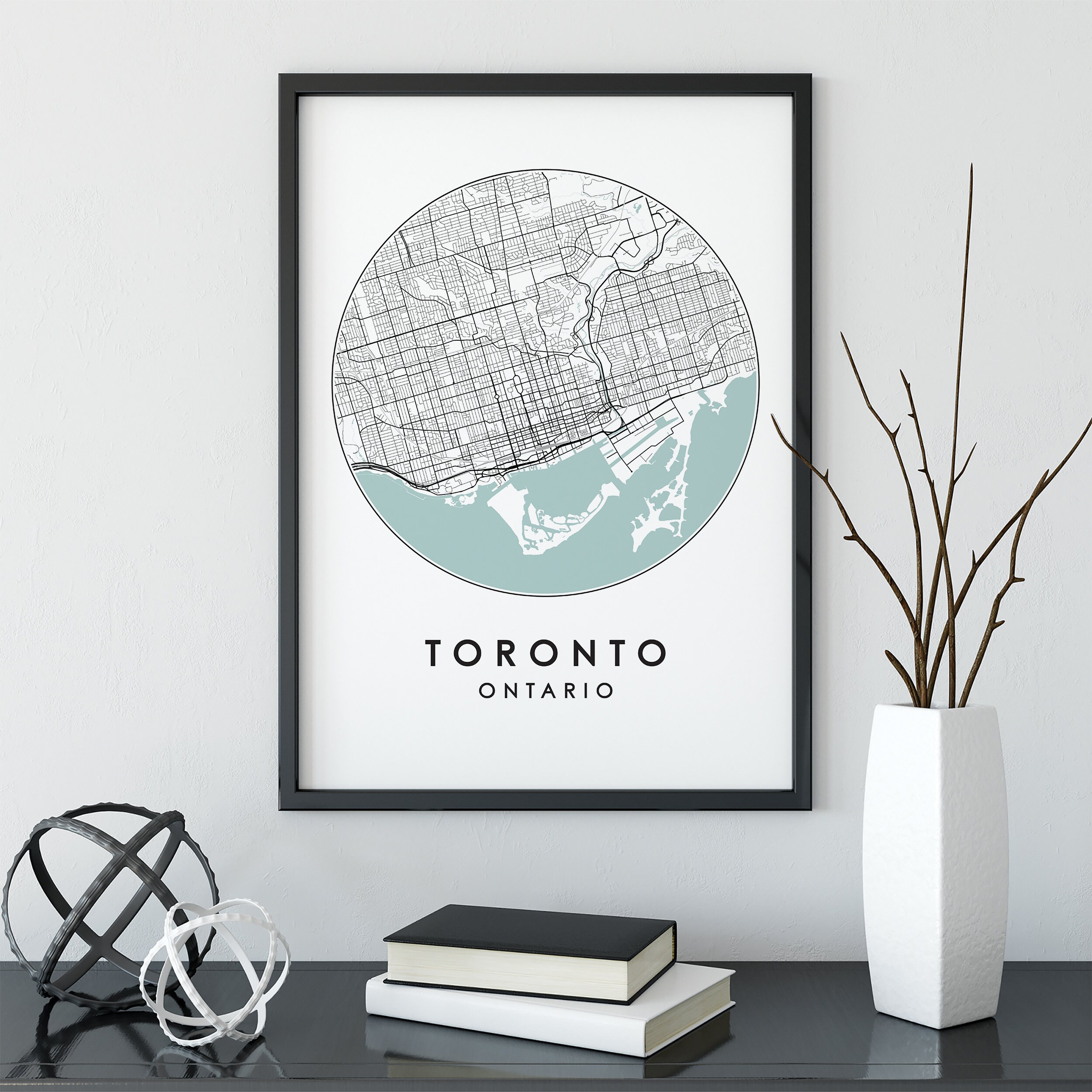Toronto City Print Street Map Art Toronto Map Poster - Etsy