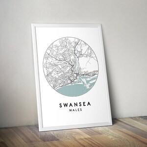 Swansea City Map Printable, Street Map Art, Swansea Map Print, City Map ...