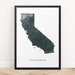 California Map, Watercolor Print, California State, California Poster ...