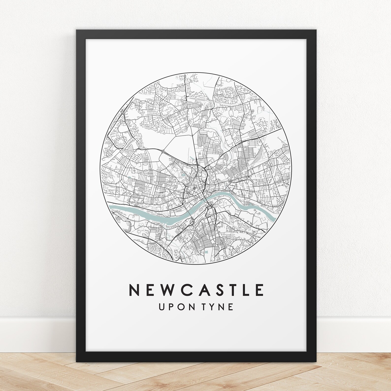 Newcastle City Map Print, Street Map Art, Newcastle Map Poster ...