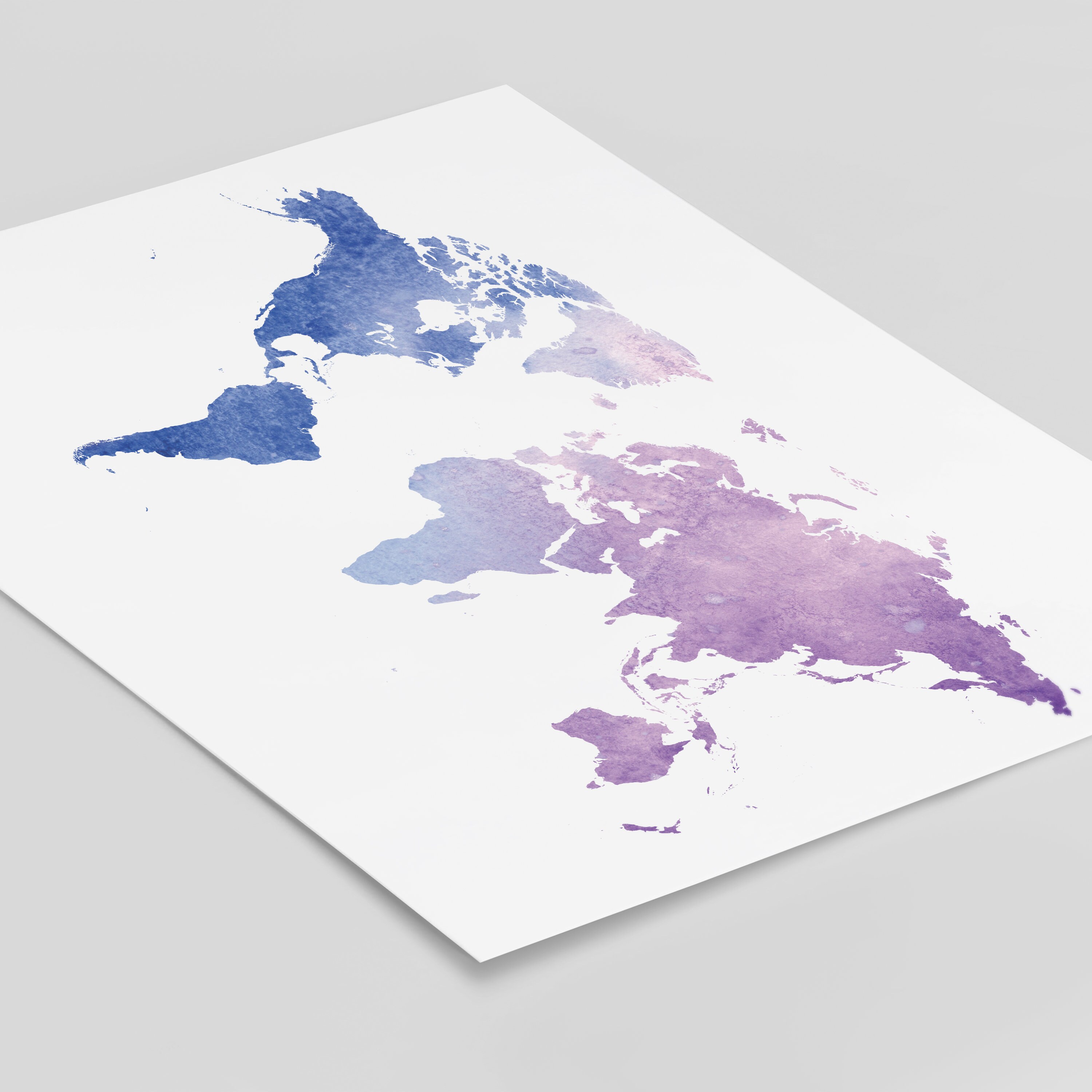 World Map Watercolour Print Watercolor Map Art World Map - Etsy UK