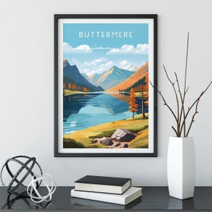 Buttermere Lake District Travel Poster Wall Art Print Buttermere Poster ...