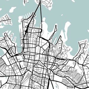 Sydney City Map Printable, Street Map Art, Sydney Map Print, City Map Wall Art, Sydney Map ...