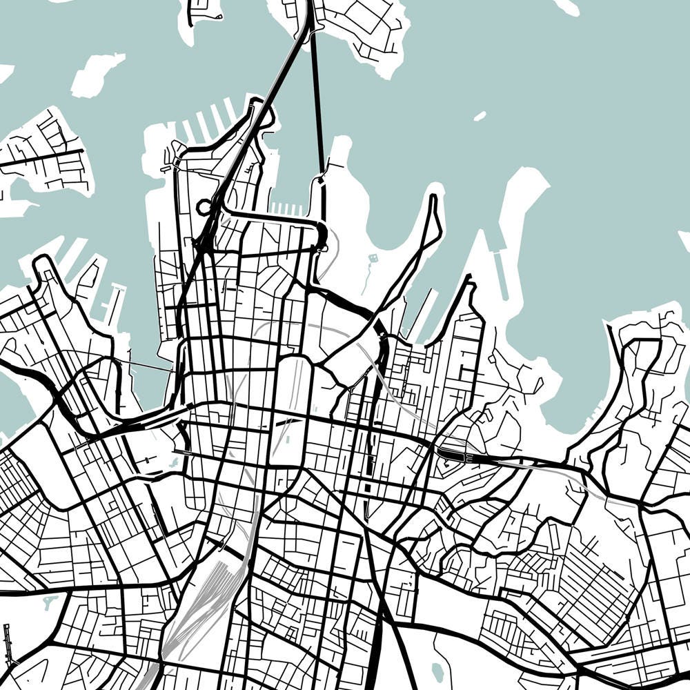 Sydney City Map Printable, Street Map Art, Sydney Map Print, City Map ...