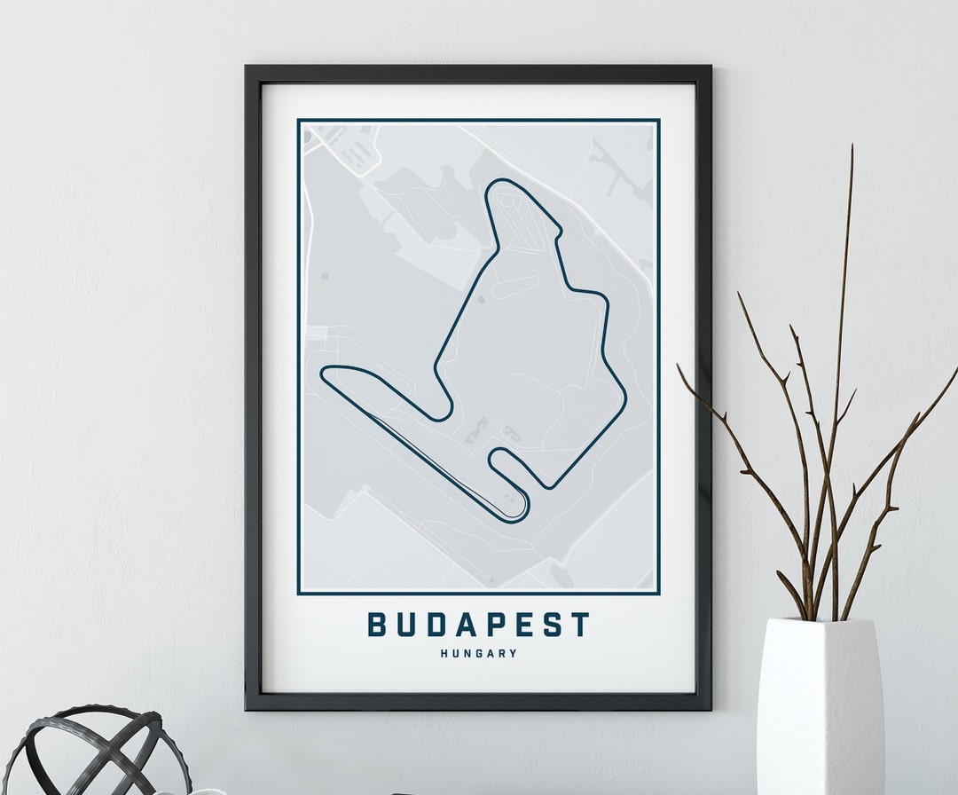 Budapest Formula 1 Map Print, Hungaroring F1 Poster, Formula 1 Prints ...