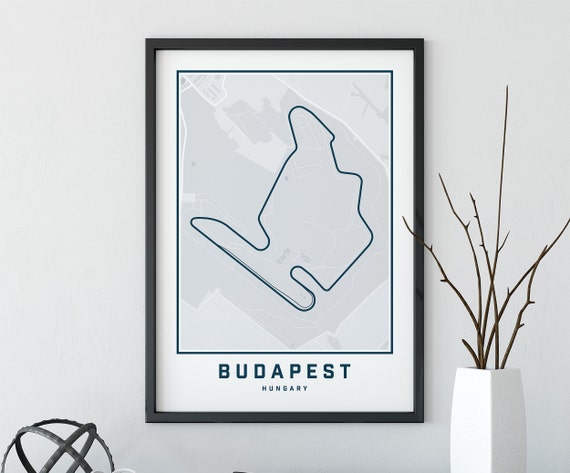 Budapest Formula 1 Map Print Hungaroring F1 Poster Formula 1 - Etsy