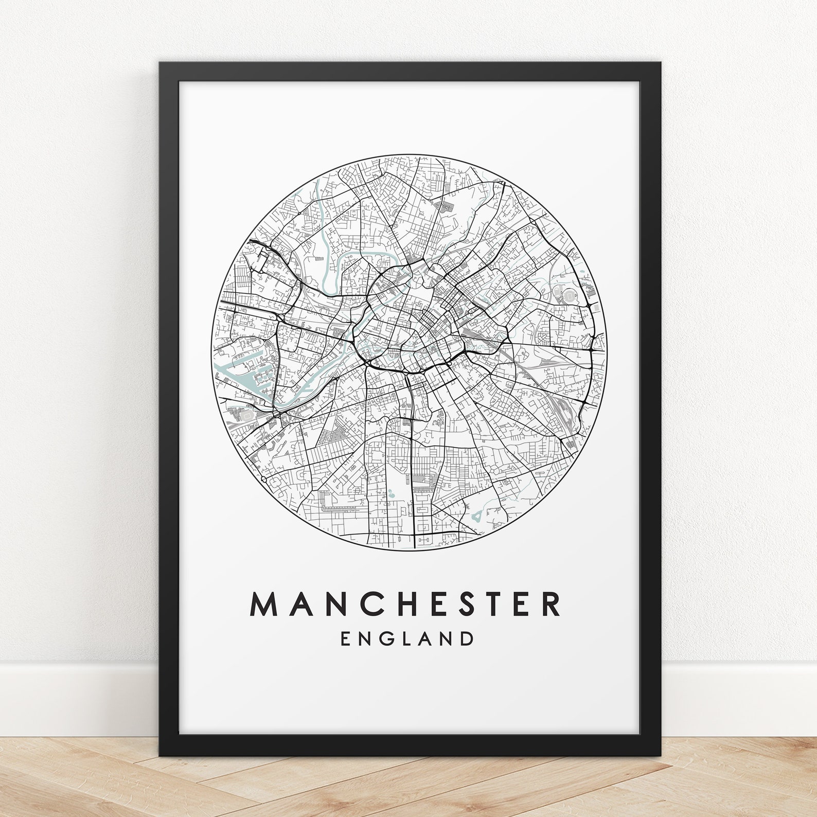 Manchester City Map Print Street Map Art Manchester Map - Etsy