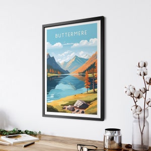 Buttermere Lake District Travel Poster Wall Art Print Buttermere Poster ...
