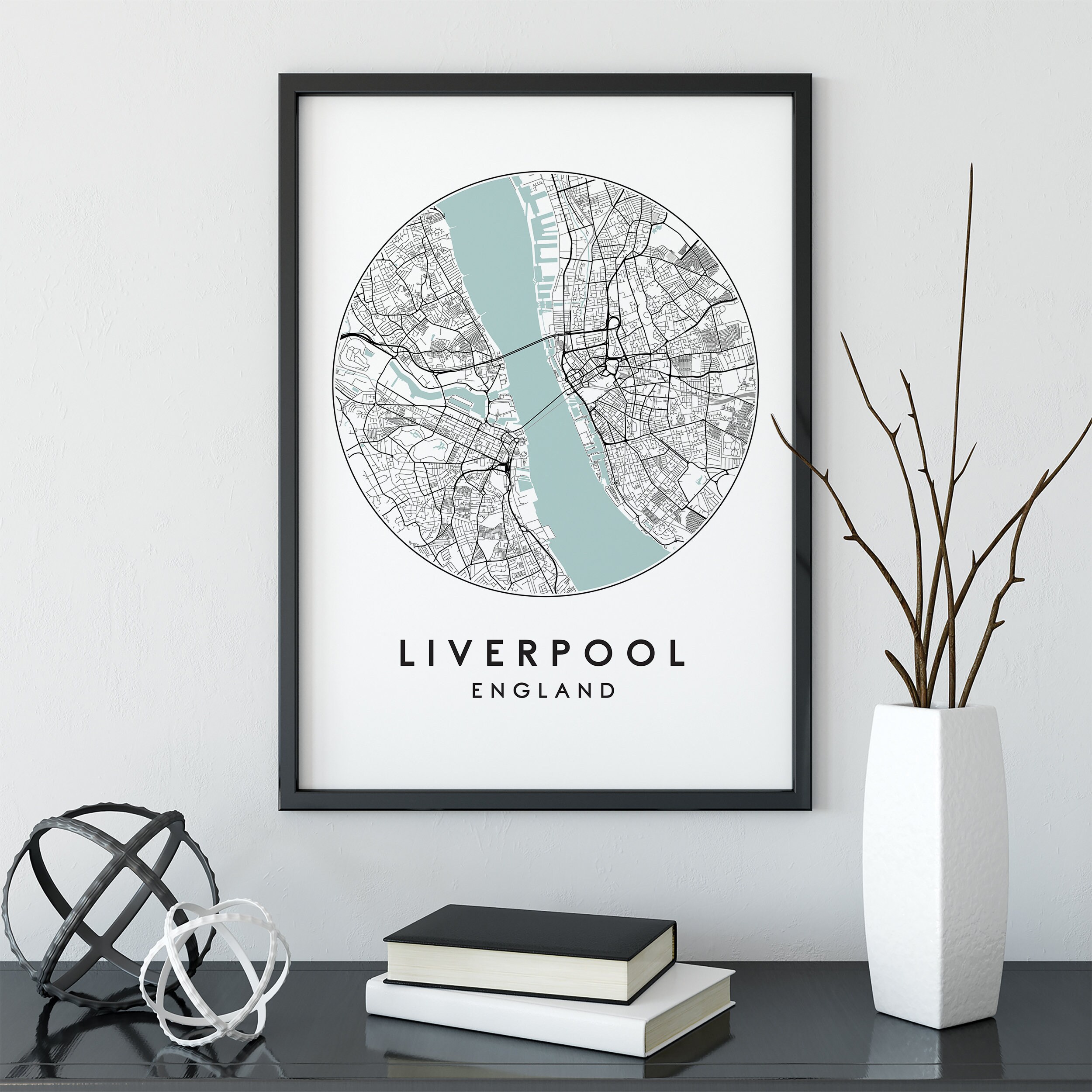 Liverpool City Map Print Street Map Art Liverpool Map - Etsy