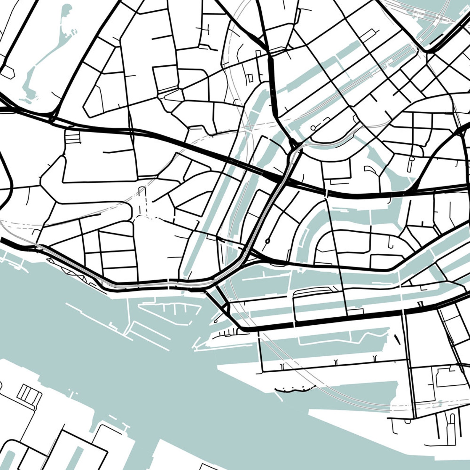 Hamburg City Map Printable Street Map Art Hamburg Map Print - Etsy UK