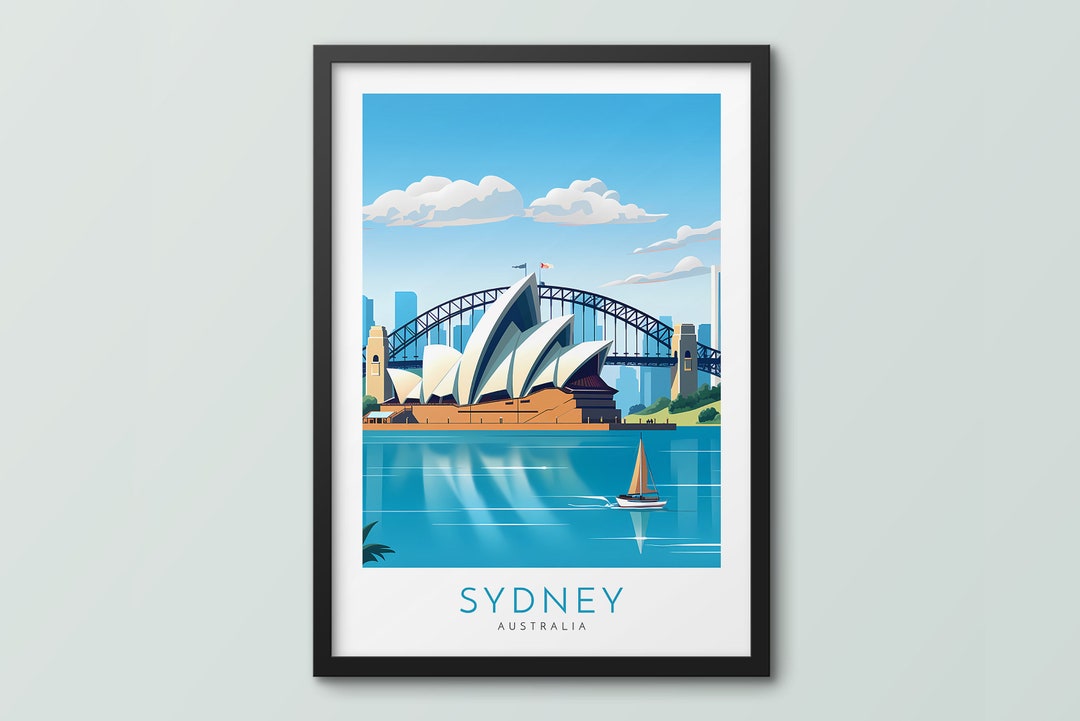 Sydney Travel Poster Wall Art Print Sydney Poster Sydney Opera House ...