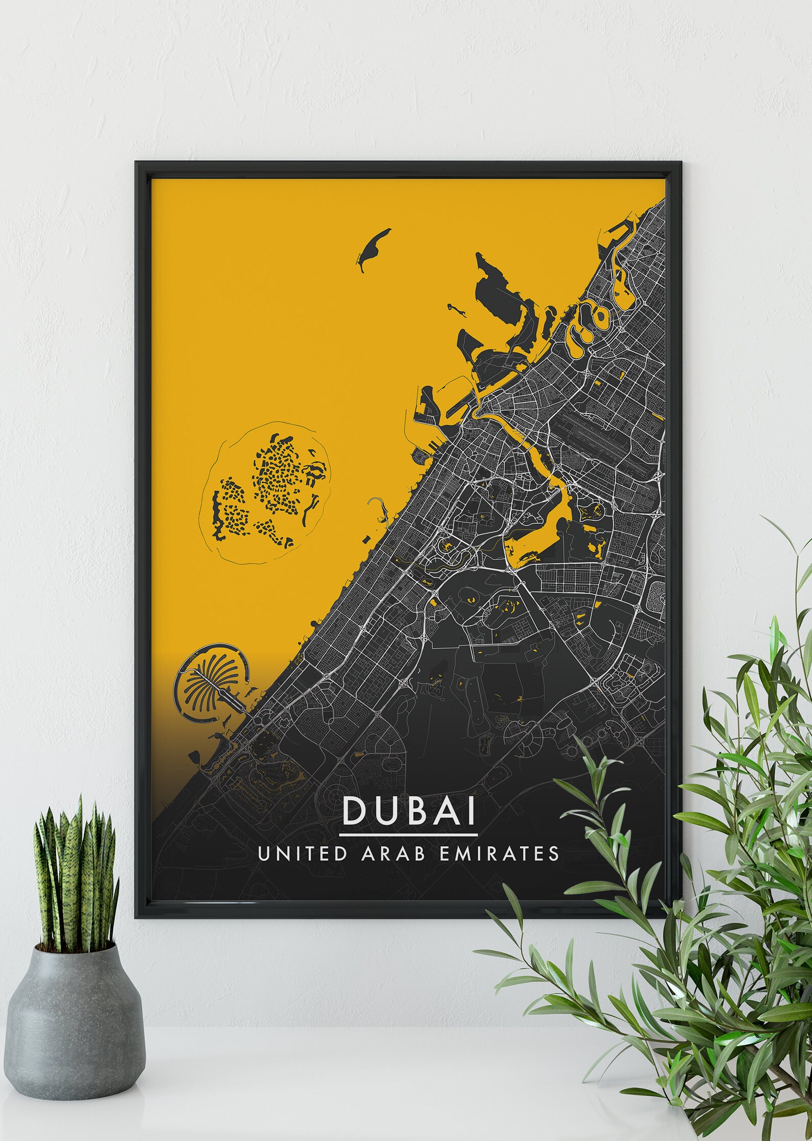 Dubai City Map Print Street Map Art Dubai Map Poster Dubai - Etsy UK
