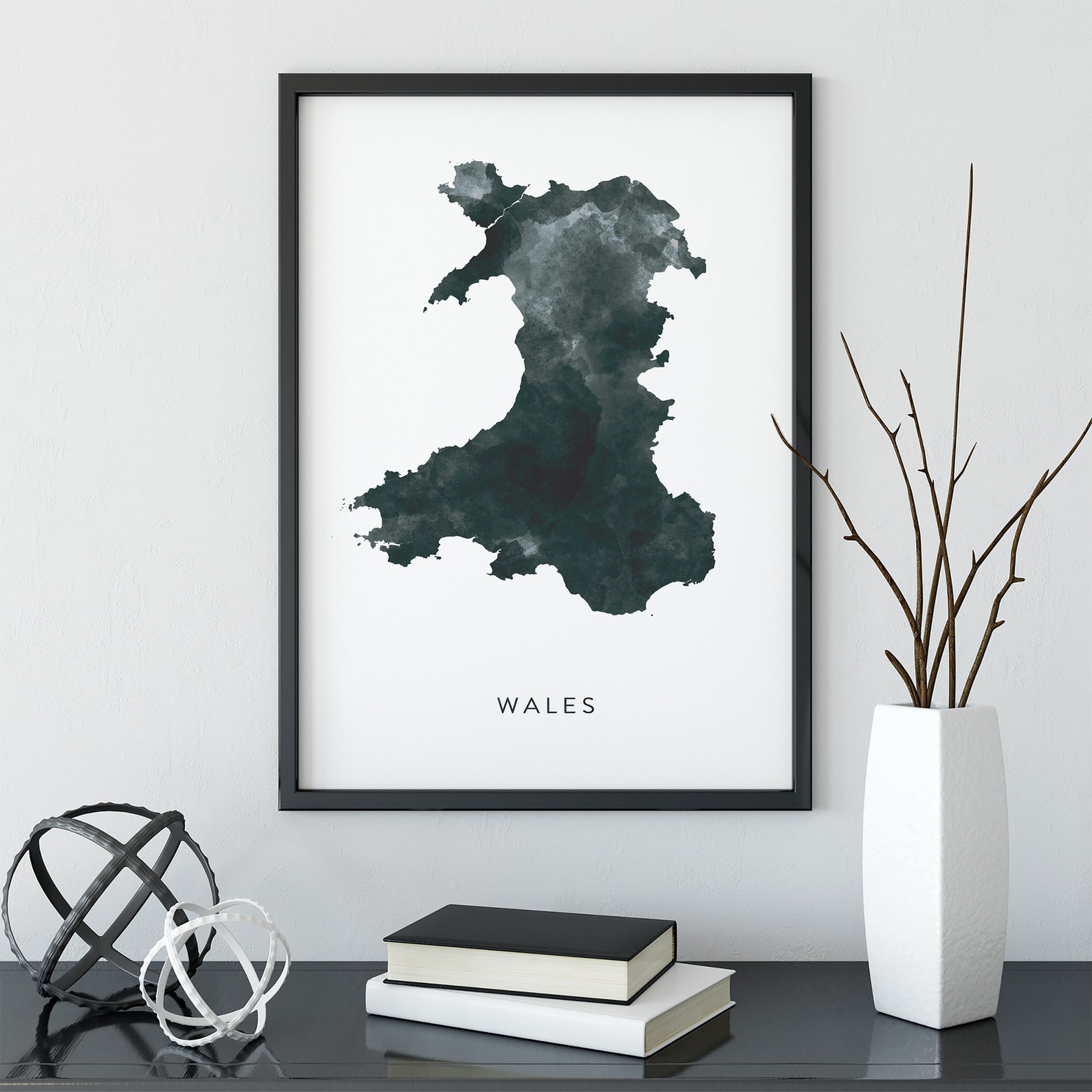 Wales Map Watercolour Print Watercolor Map Art Wales Map - Etsy