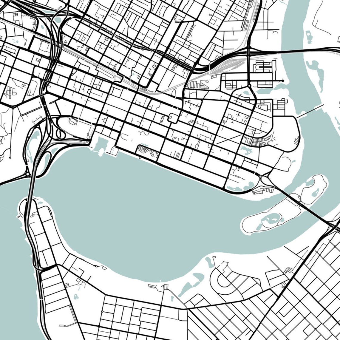 Perth City Map Printable, Street Map Art, Perth Map Print, City Map ...