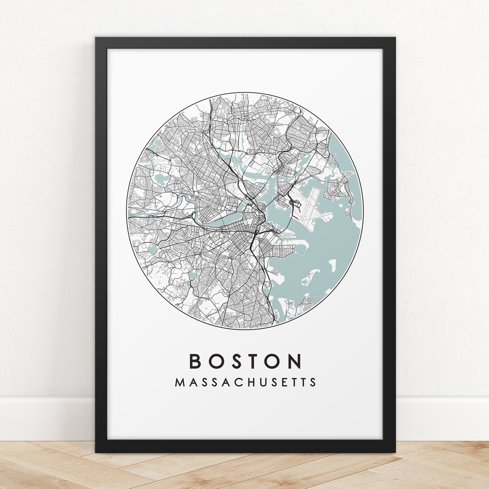 Boston City Map Print, Street Map Art, Boston Map Poster, Boston Map ...