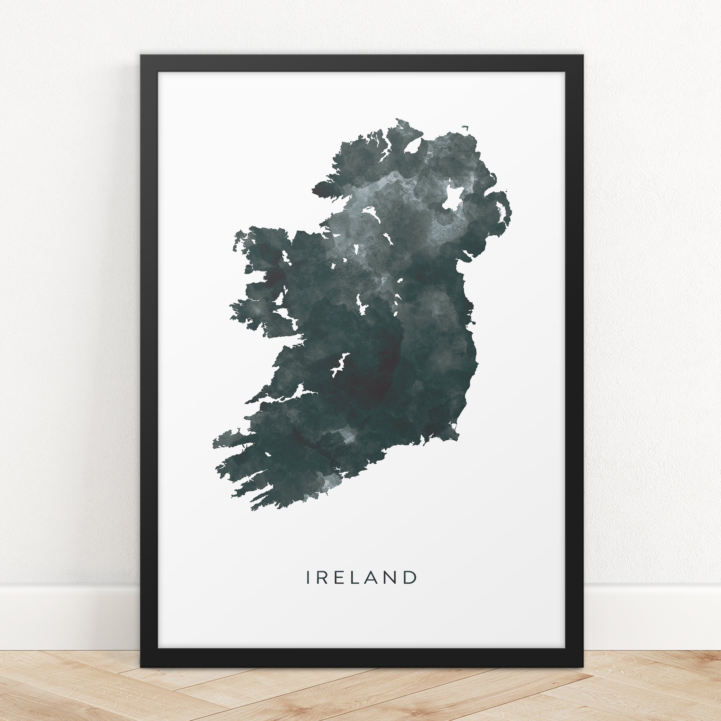 Ireland Map Watercolour Print, Watercolor Map Art, Ireland Map Poster ...