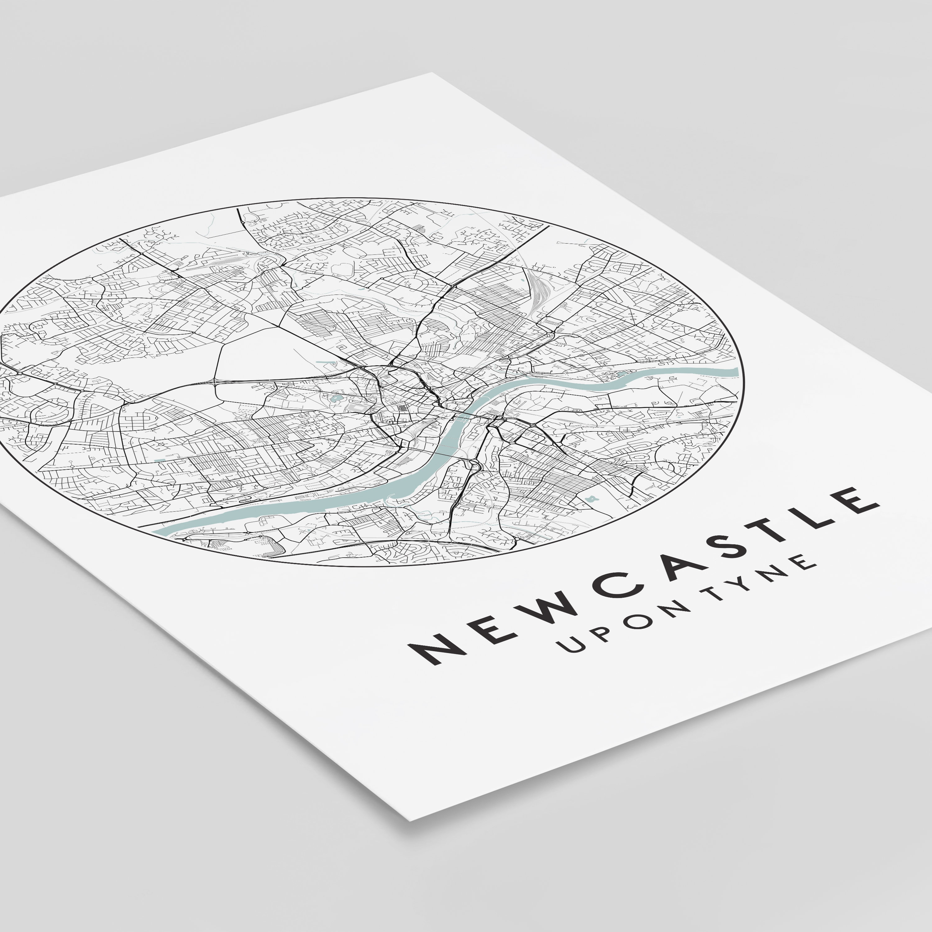 Newcastle City Map Print Street Map Art Newcastle Map - Etsy UK