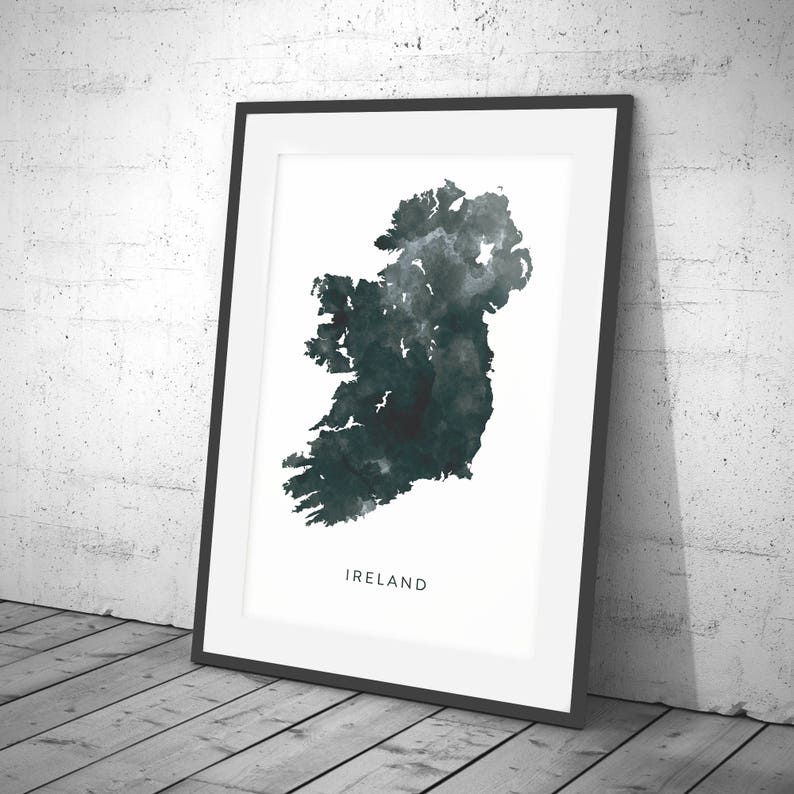 Ireland Map Watercolour Print Watercolor Map Art Ireland Map - Etsy UK