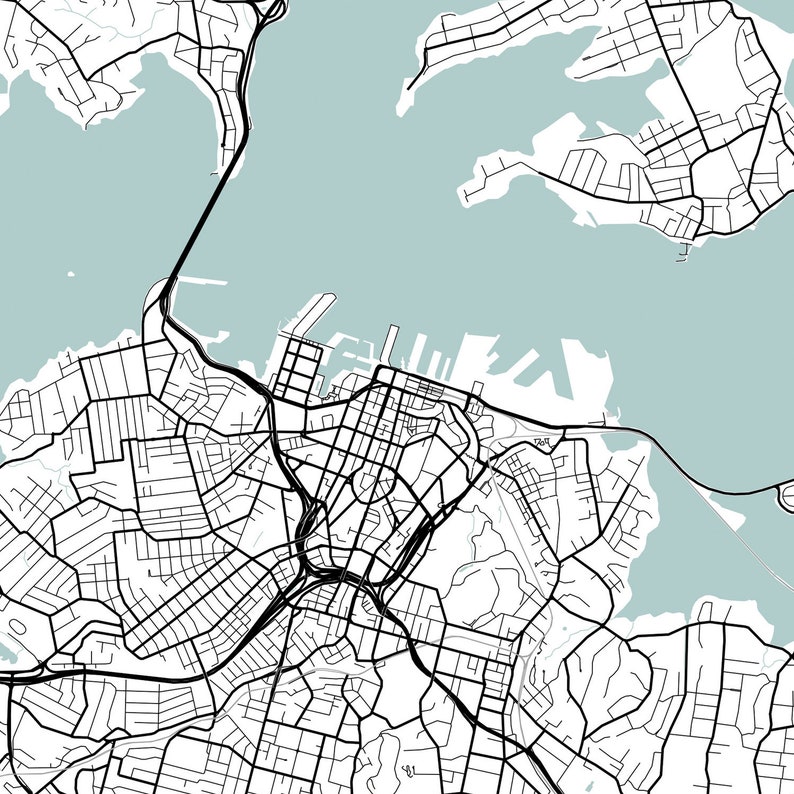 Auckland City Map Printable, Street Map Art, Auckland Map Print, City ...