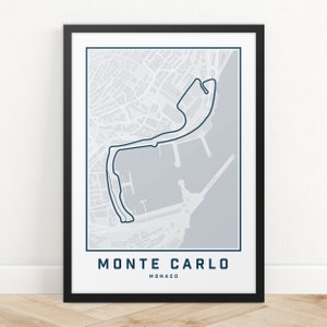 Monaco Formula 1 Map Print, F1 Poster, Formula 1 Prints, Motorsport ...