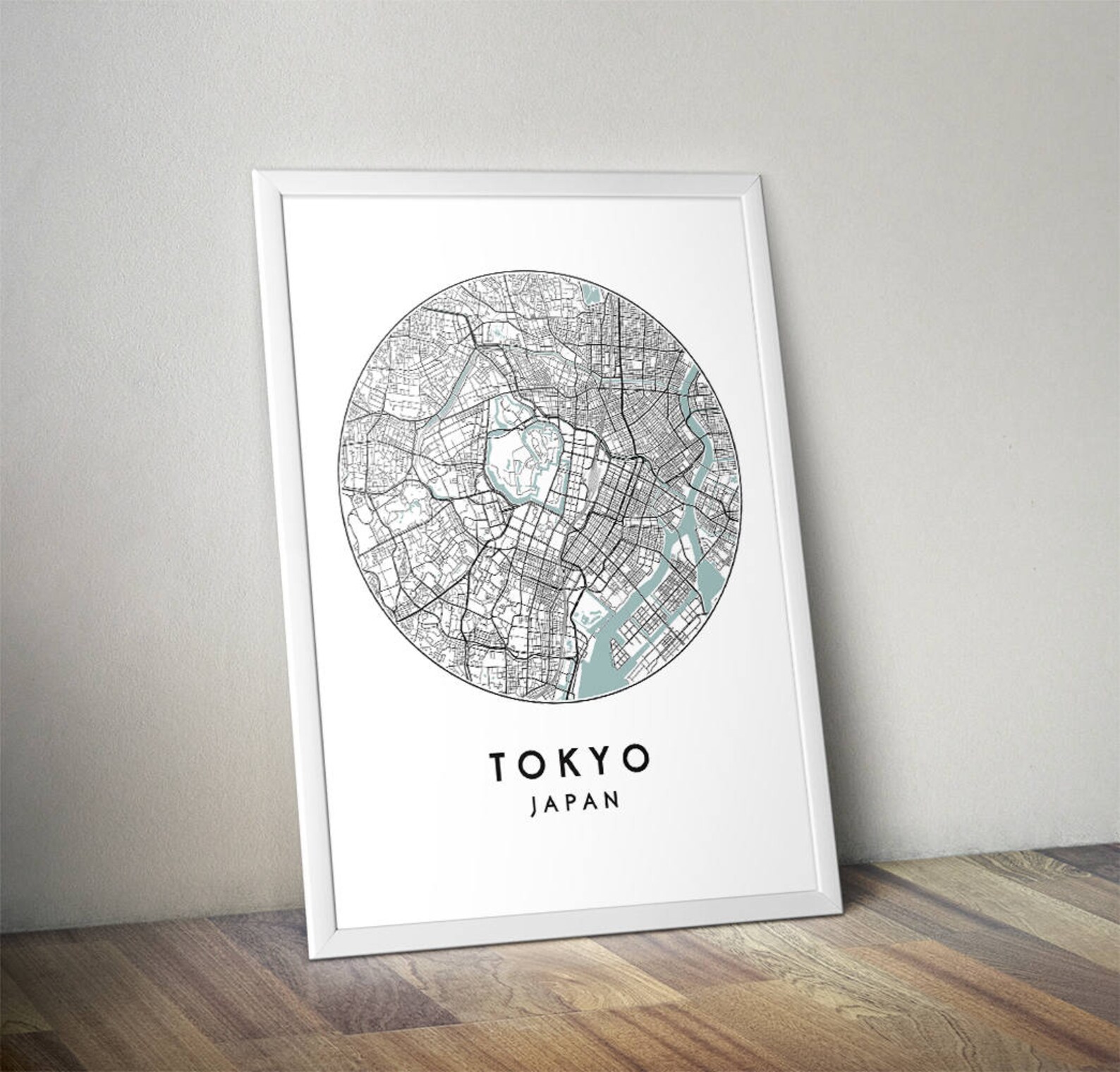 Tokyo City Map Printable Street Map Art Tokyo Map Print | Etsy