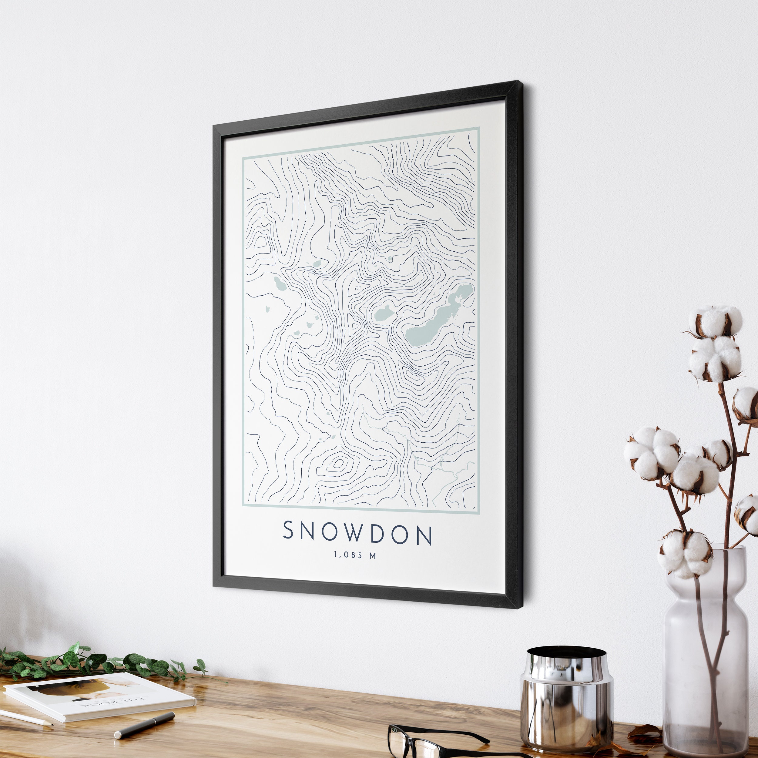 Snowdon Topographic Map Print Contour Lines Map Print - Etsy UK