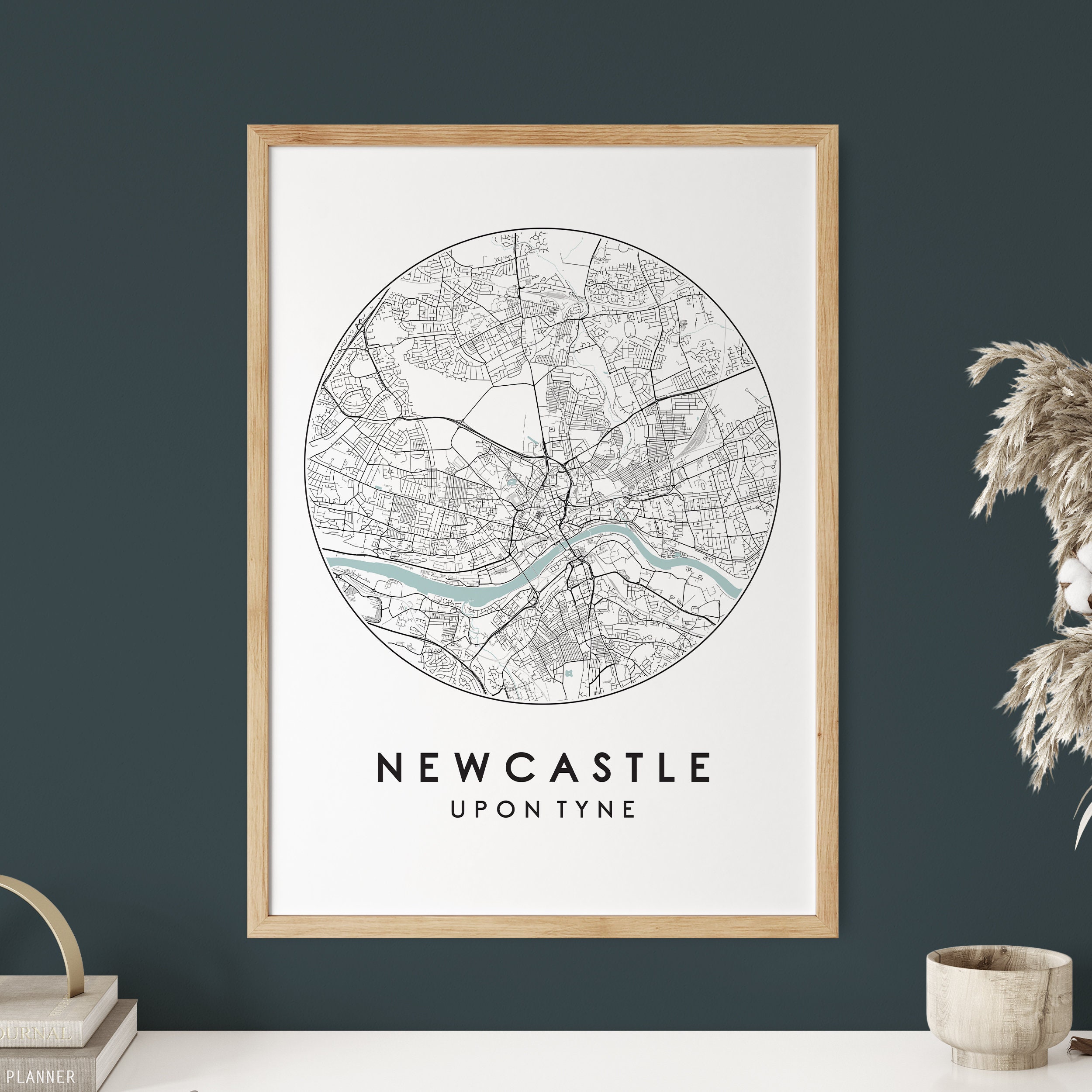 Newcastle City Map Print Street Map Art Newcastle Map - Etsy UK