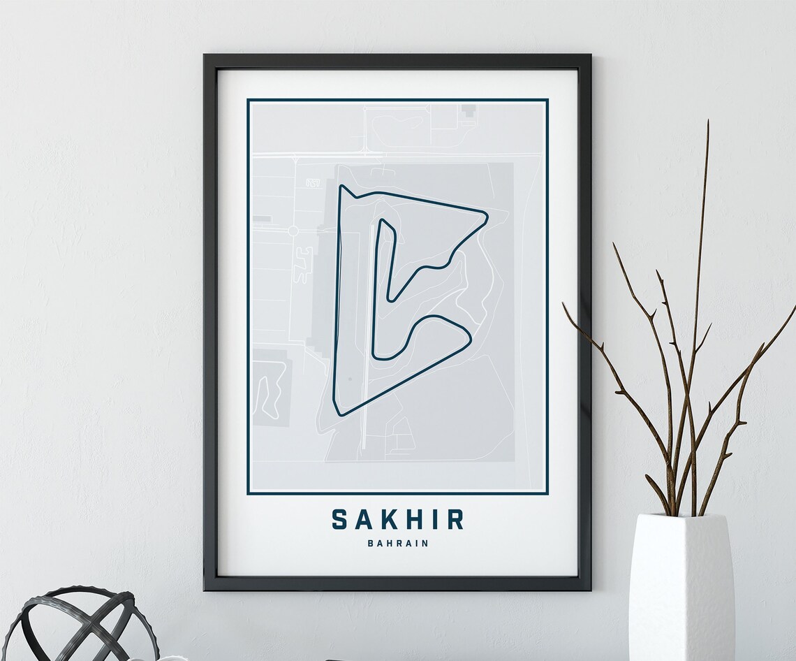 Bahrain Formula 1 Map Print F1 Poster Formula 1 Prints - Etsy