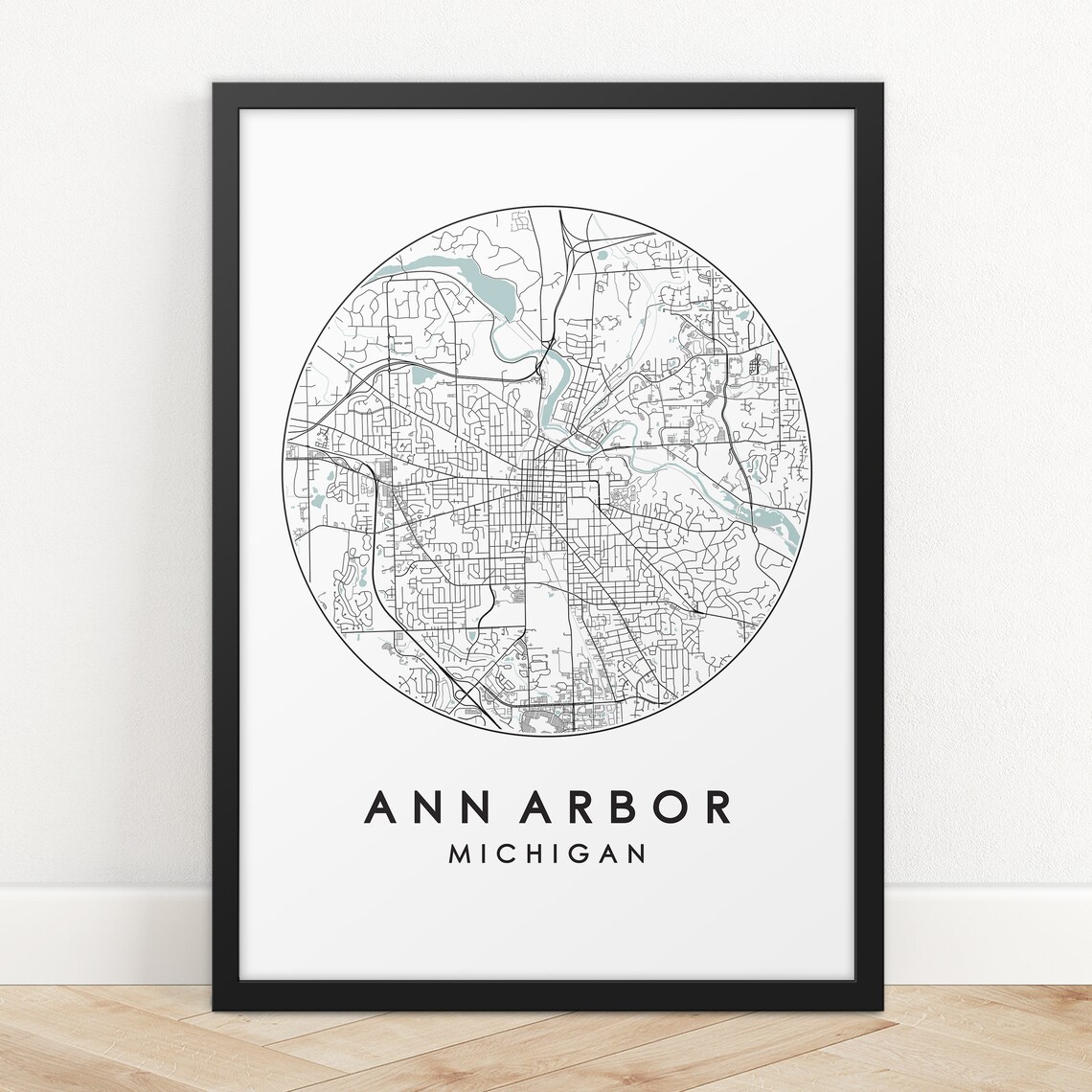 Ann Arbor City Map Print, Street Map Art, Ann Arbor Map Poster, Ann ...