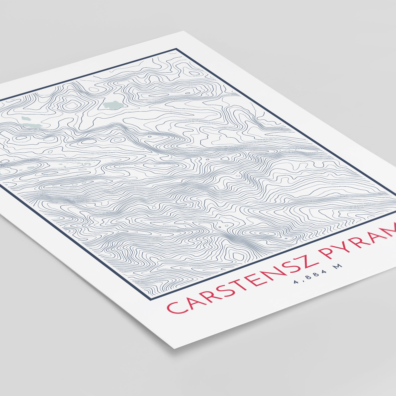 Carstensz Pyramid Topographic Map Print Contour Lines Map - Etsy UK