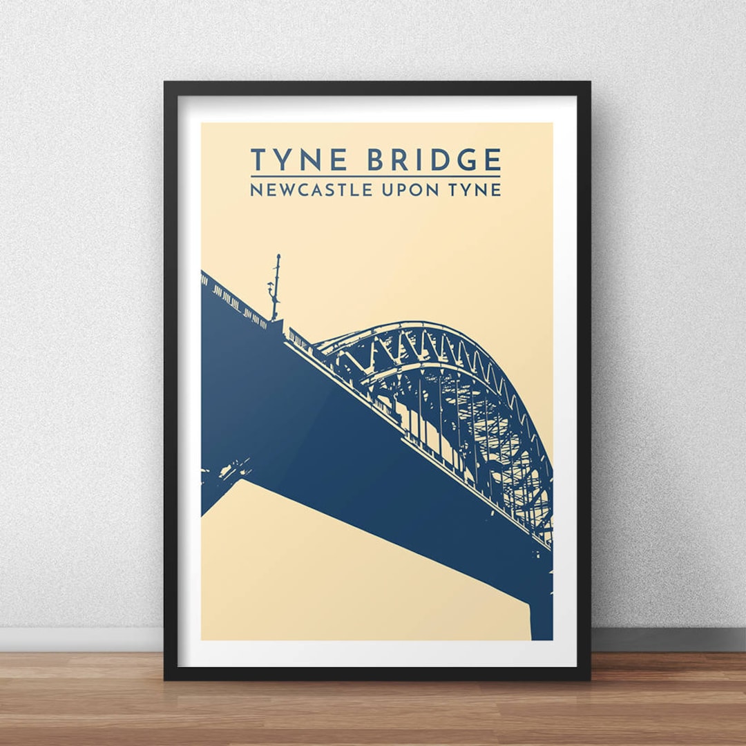 Tyne Bridge Minimalist Print - Newcastle Upon Tyne, Landmark, City ...