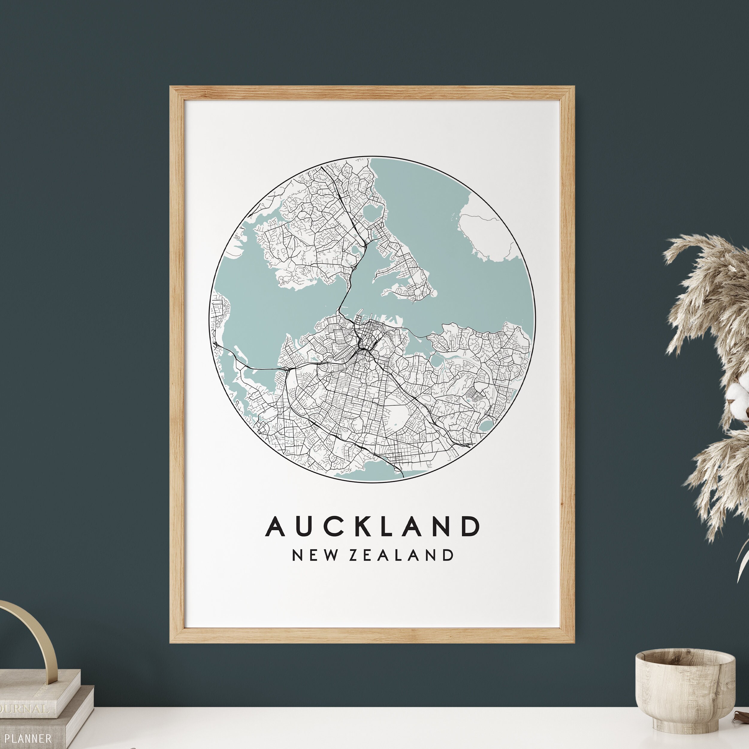 Auckland City Map Print Street Map Art Auckland Map Poster | Etsy