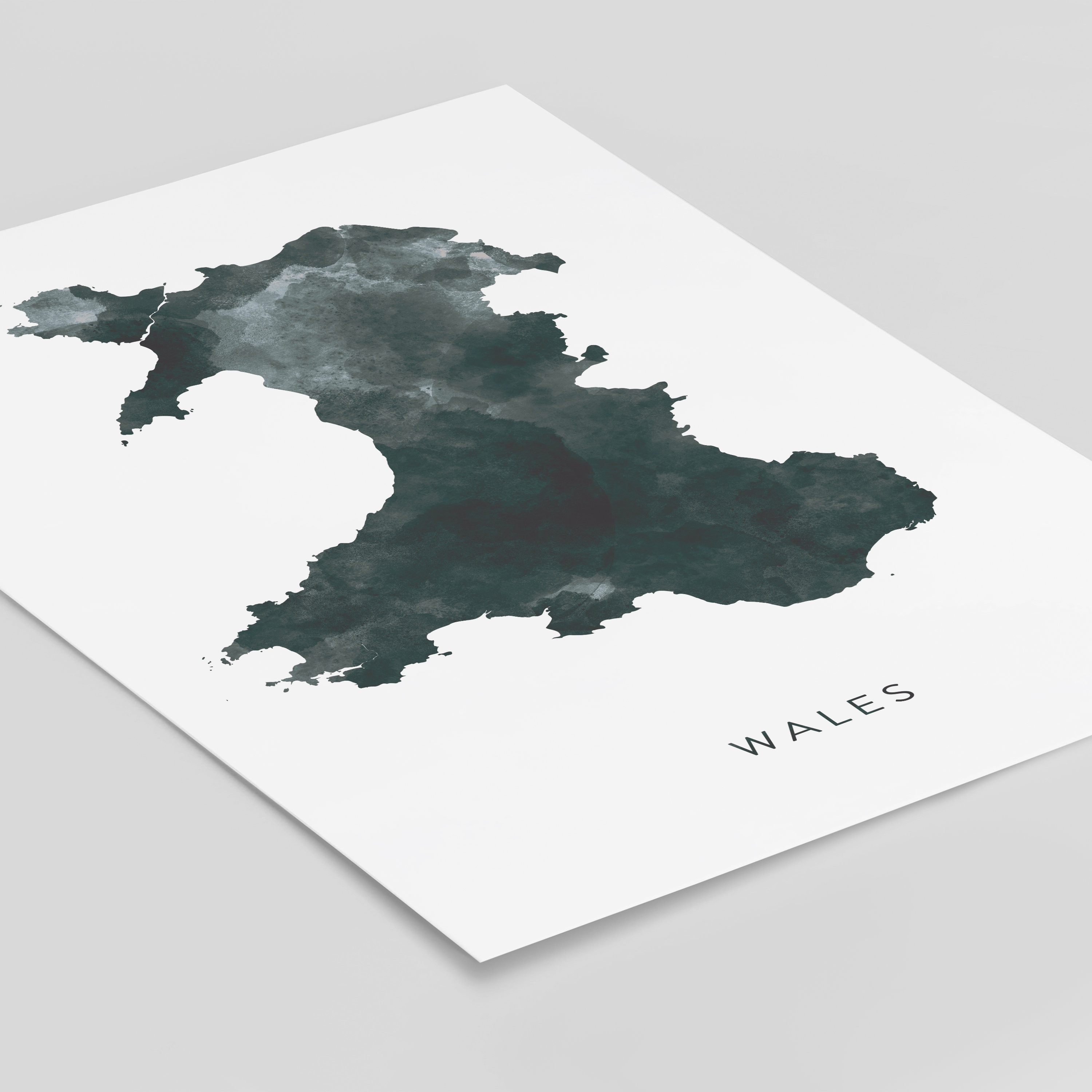 Wales Map Watercolour Print, Watercolor Map Art, Wales Map Poster ...