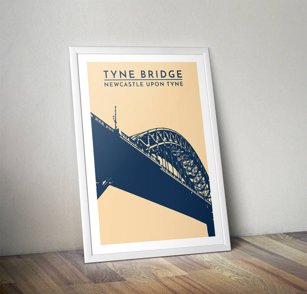 Tyne Bridge Minimalist Print - Newcastle Upon Tyne, Landmark, City ...