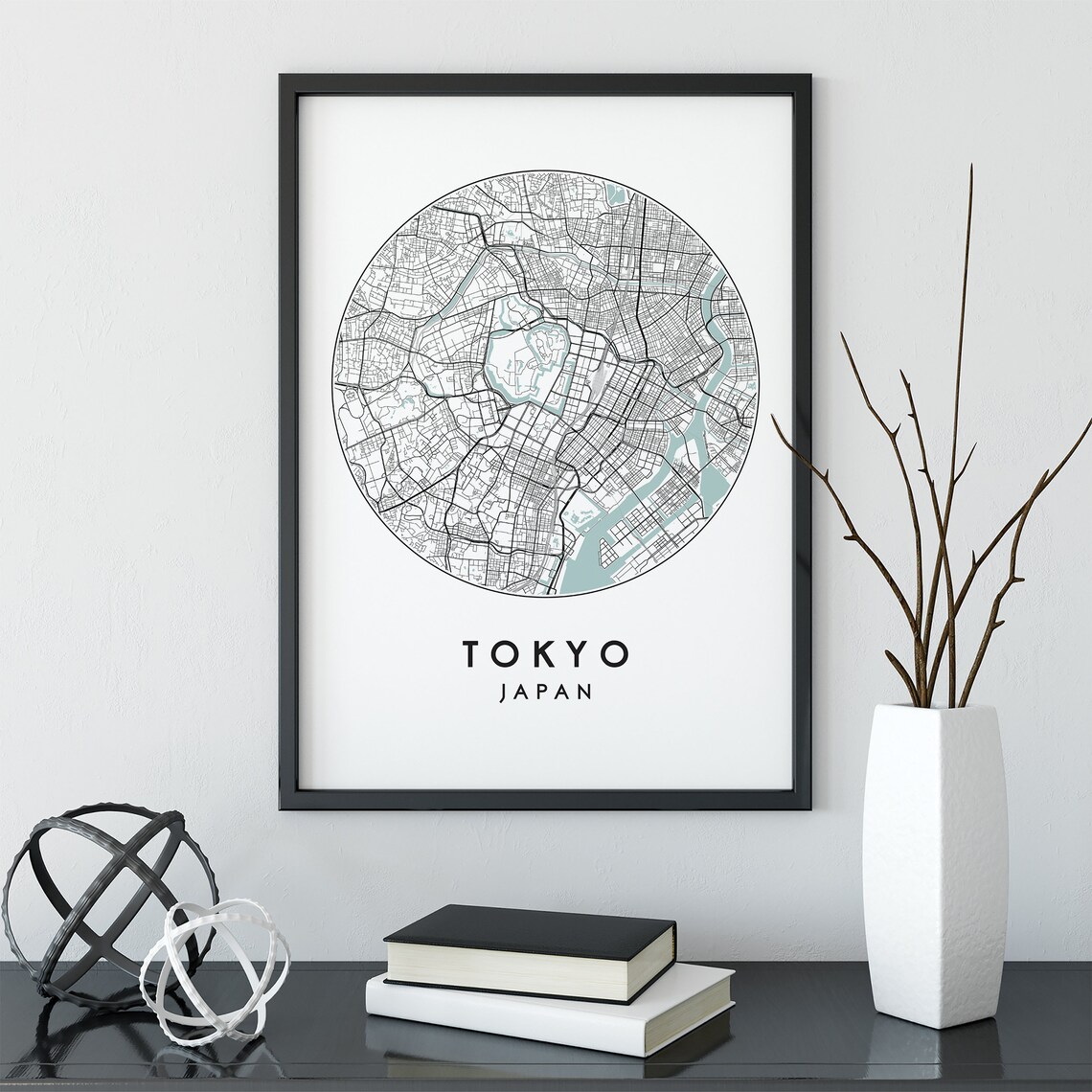 Tokyo City Map Print, Street Map Art, Tokyo Map Poster, Tokyo Map Print ...