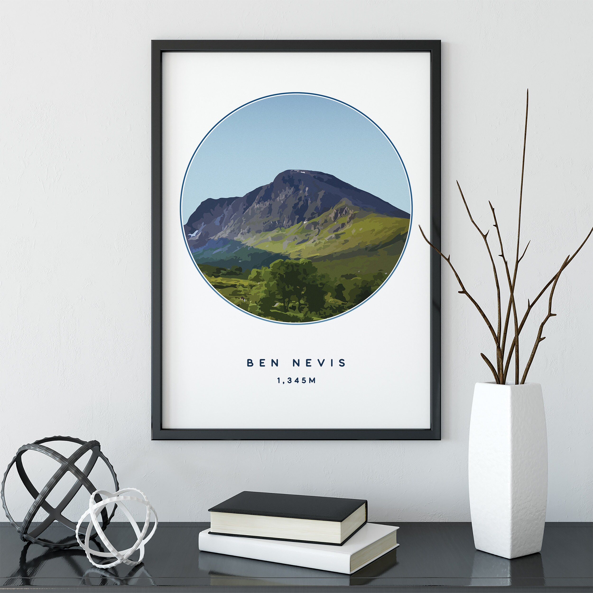 Ben Nevis, Mountain Print, Landscape Print, Ben Nevis Print, Mountain ...