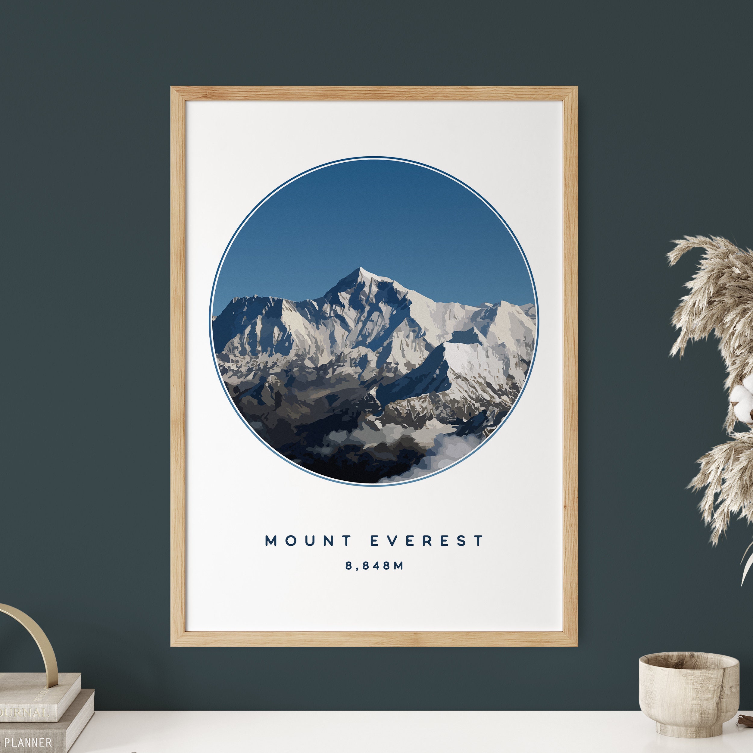 Mount Everest Mountain Print Landscape Print Everest Print - Etsy
