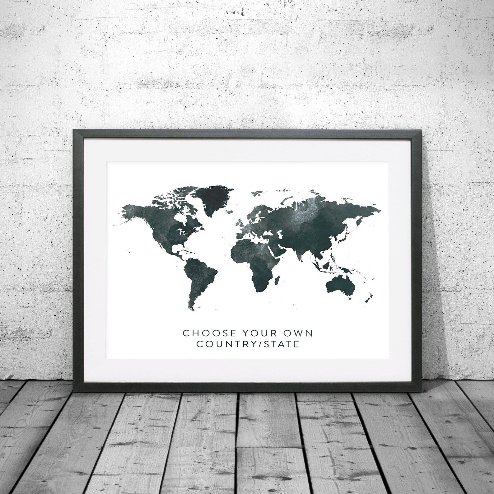 Custom Watercolour Map Print Watercolor Map Art Custom Map | Etsy UK