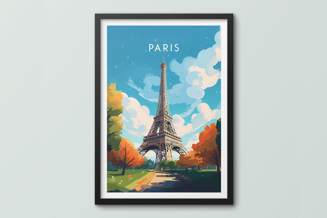 Affiche de voyage de Paris, impression d'art mural Affiche de Paris, impression de la France ...