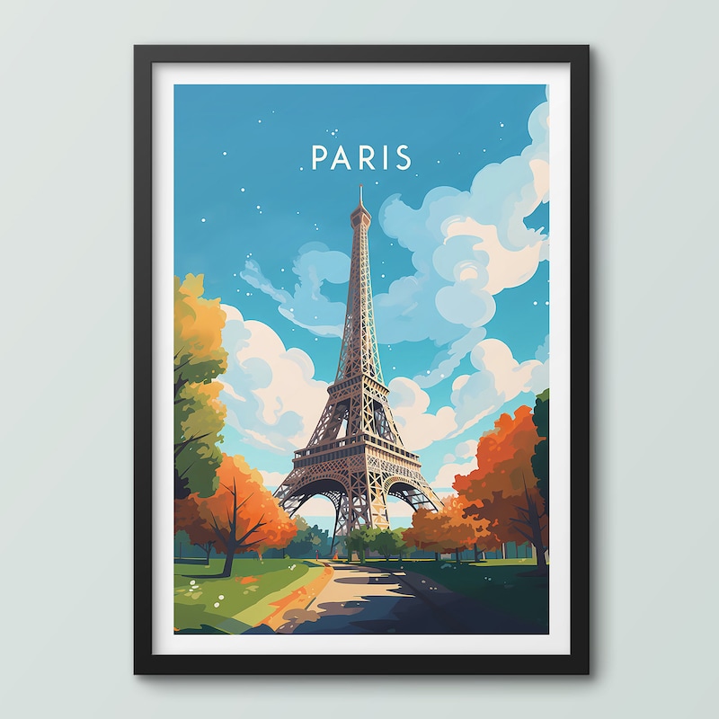 Paris Travel Poster - Etsy