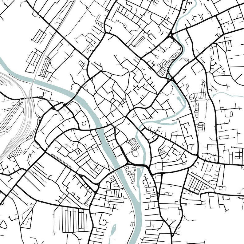 York City Map Printable Street Map Art York Map Print City | Etsy UK