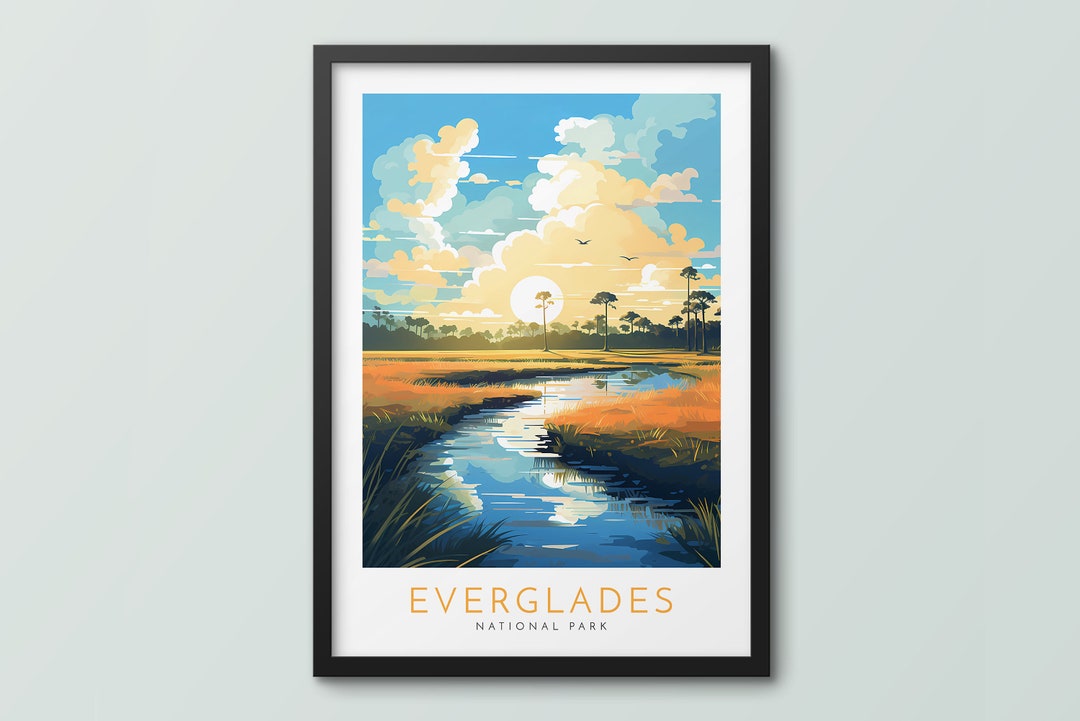 Everglades National Park Travel Poster Wall Art Print Everglades Poster ...