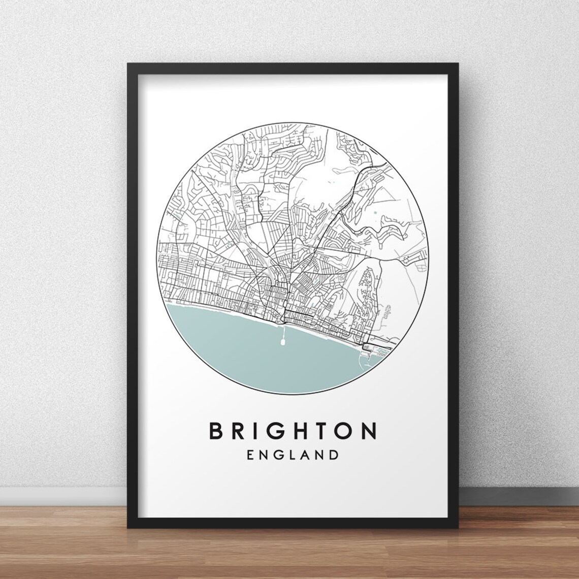 Brighton Print Set, Brighton City Map, Typography Print, Brighton Print ...
