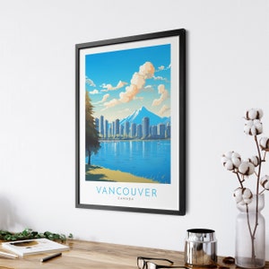 Vancouver Travel Poster Wall Art Print Vancouver Poster Vancouver Print ...