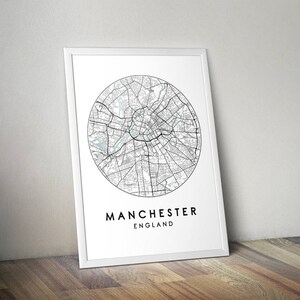 Manchester City Map Printable, Street Map Art, Manchester Map Print ...