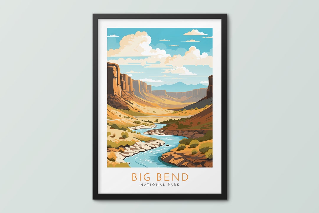 Big Bend National Park Travel Poster Wall Art Print Big Bend Poster Big ...