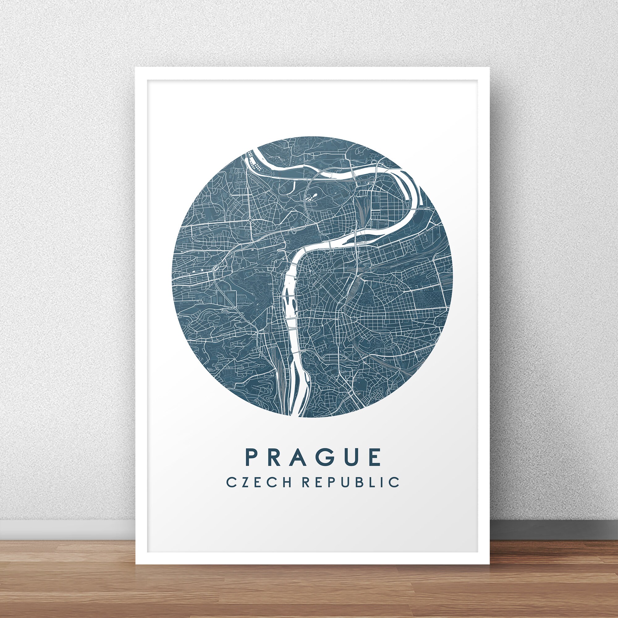 Prague City Map Print Street Map Art Prague Map Poster | Etsy