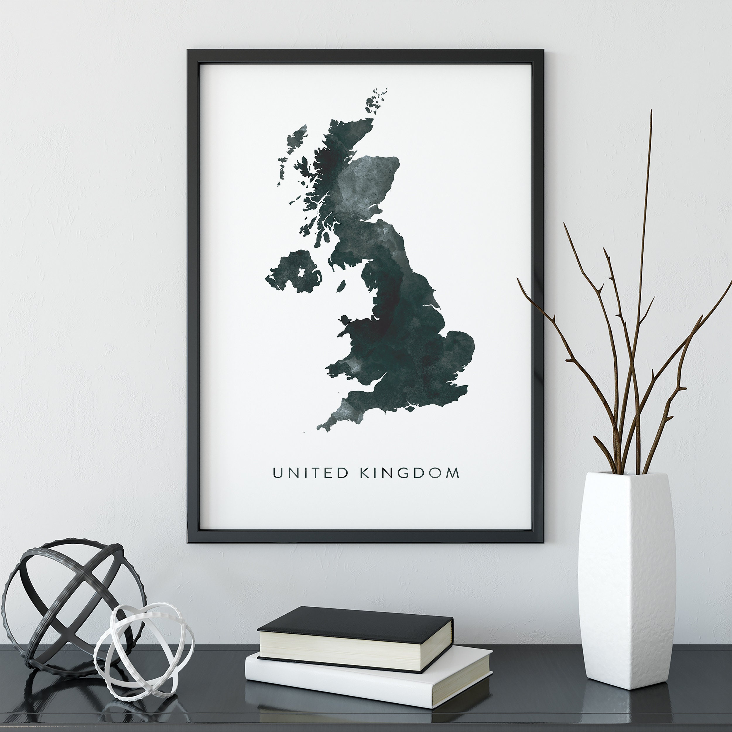 Custom Watercolour Map Print Watercolor Map Art Custom Map | Etsy UK