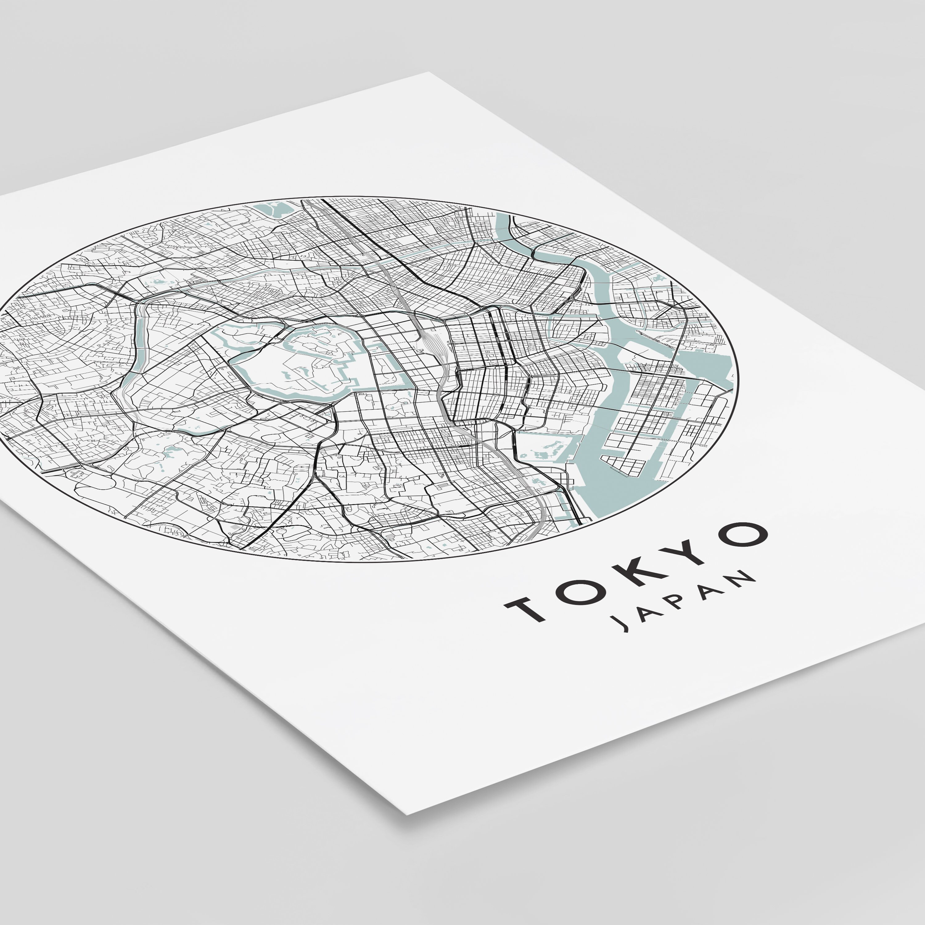 Tokyo City Map Print Street Map Art Tokyo Map Poster Tokyo | Etsy